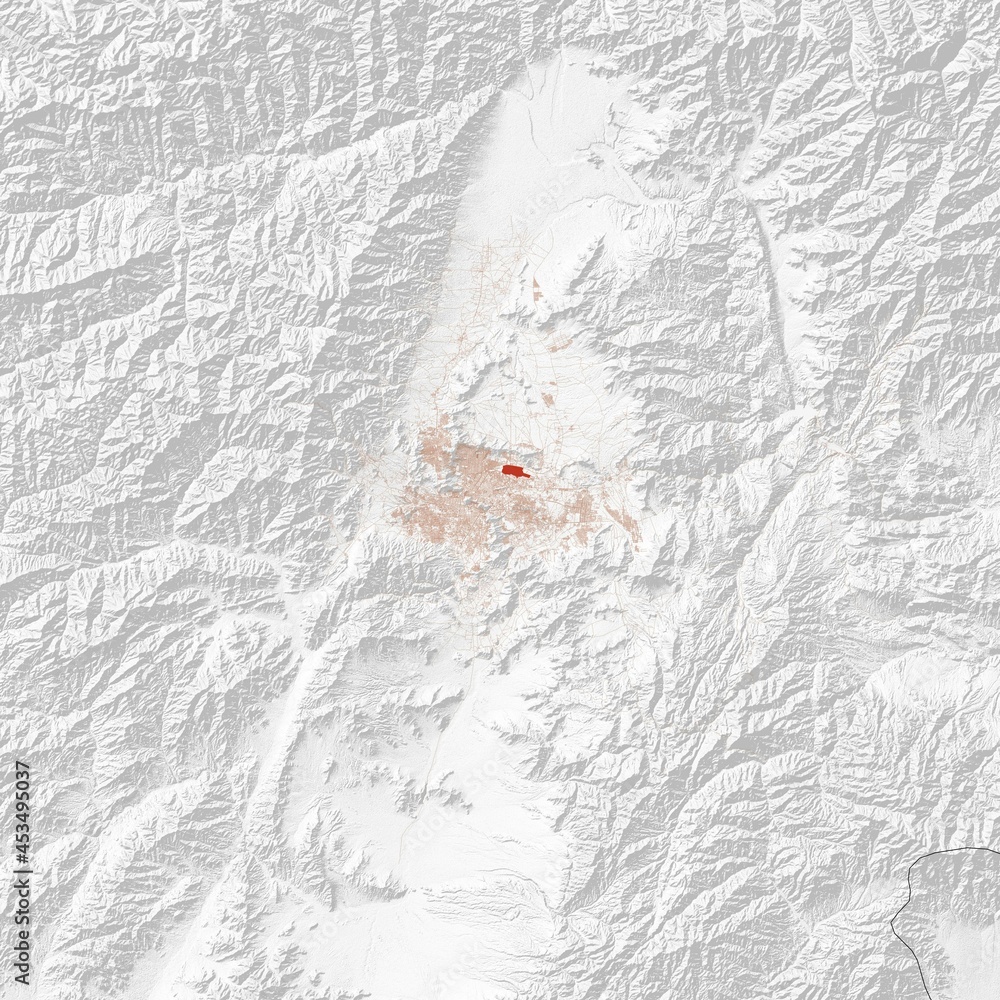 Map of Kabul, streets, map of the capital. Satellite view. Afghanistan ...