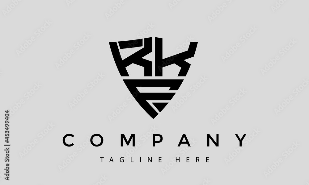KKF letters creative logo with shield Stock Vector | Adobe Stock