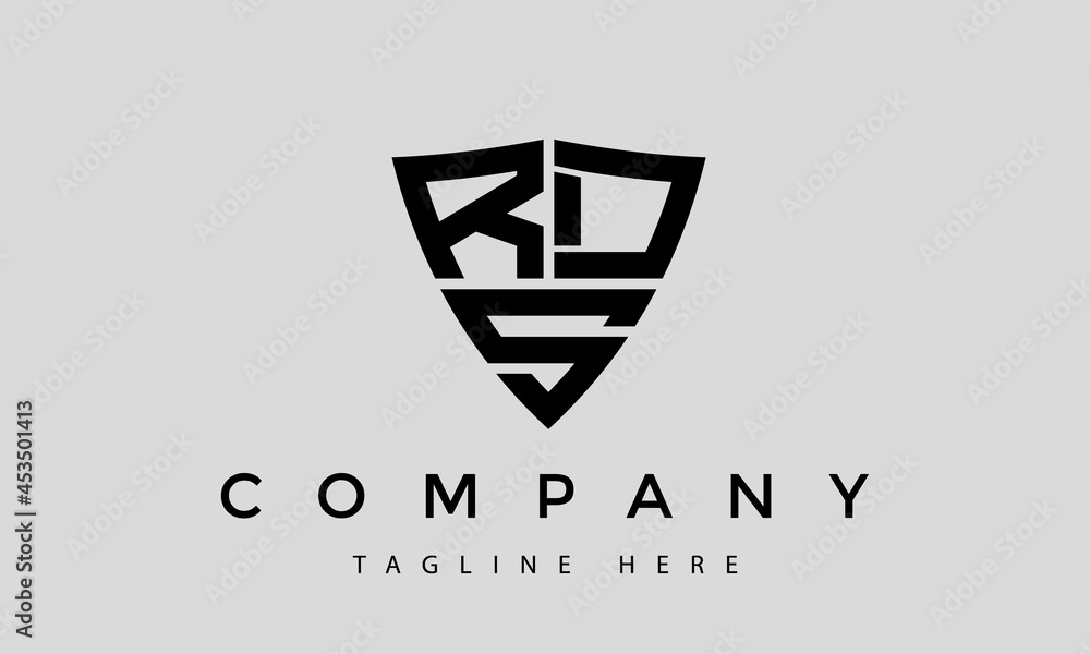 RJS letters creative logo with shield Stock Vector | Adobe Stock