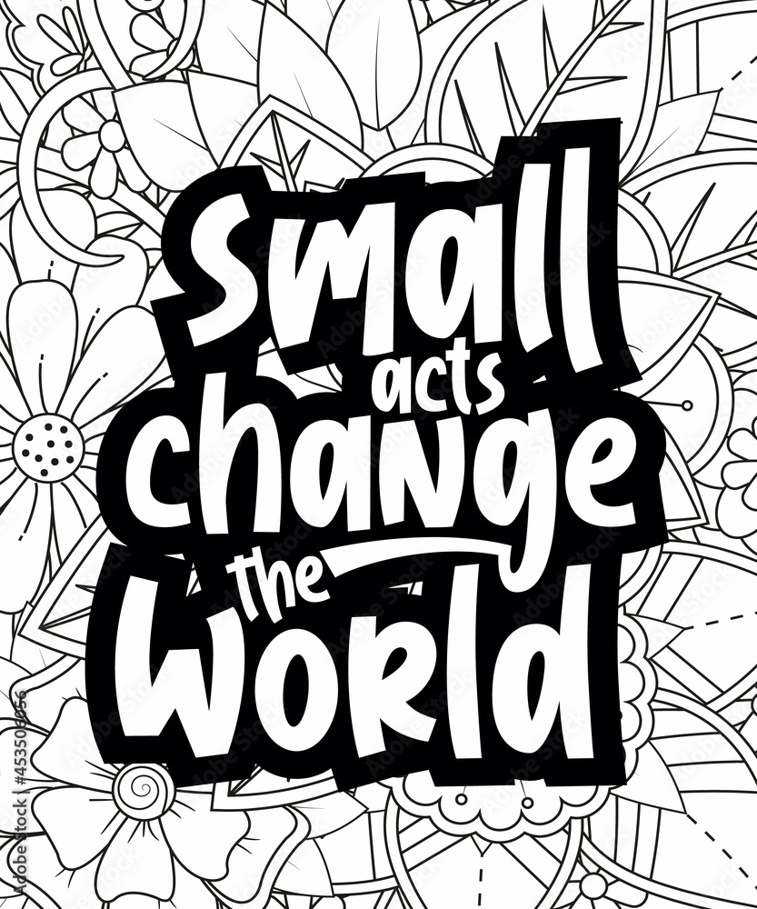 Motivational Quotes Coloring pages. Coloring page for adults and kids ...