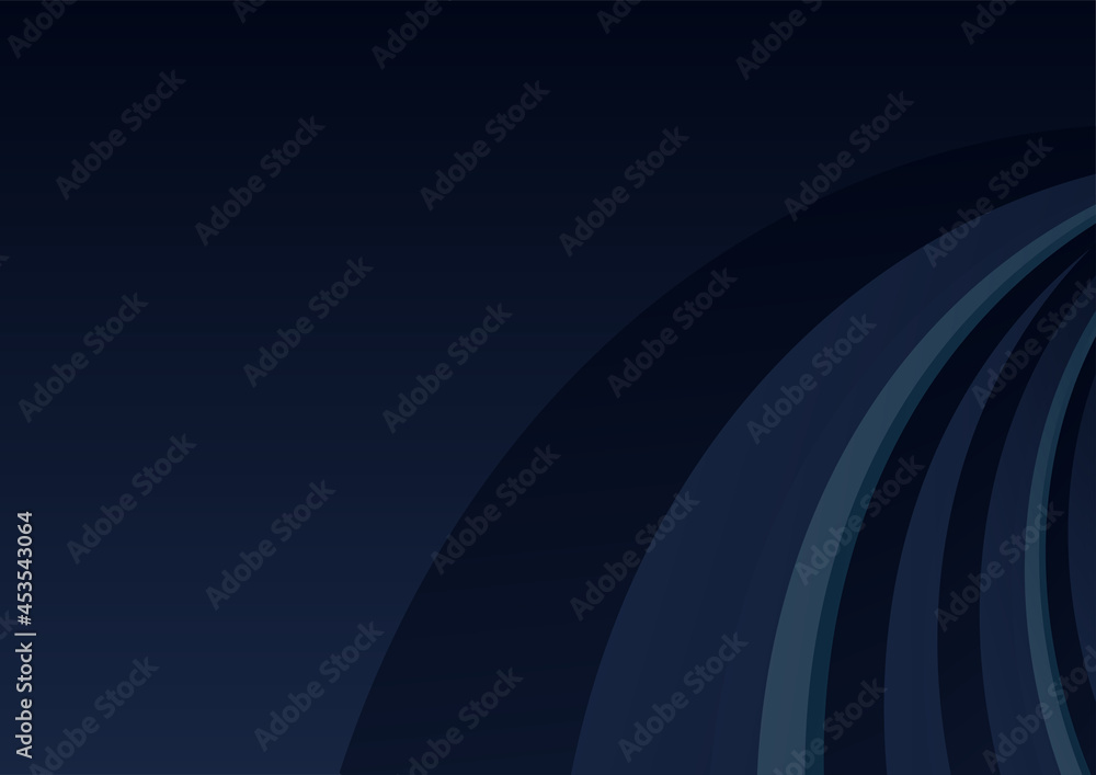 Abstract blue background in dark navy blue colors with layers of grey ...