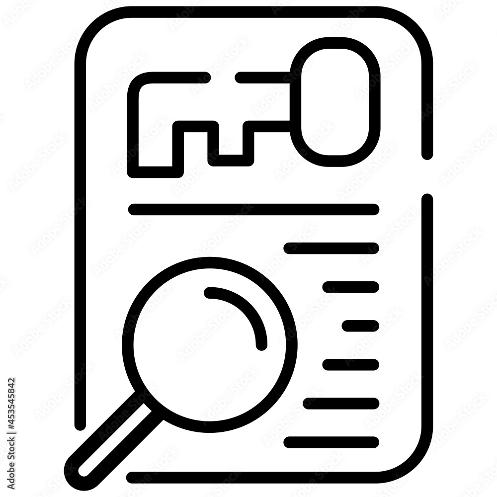 Keyword Outline Icon Stock Vector | Adobe Stock