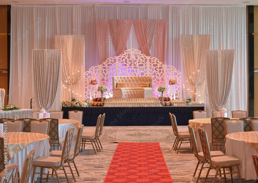 luxury wedding rom banquet sit down muslim buffet party catering with ...