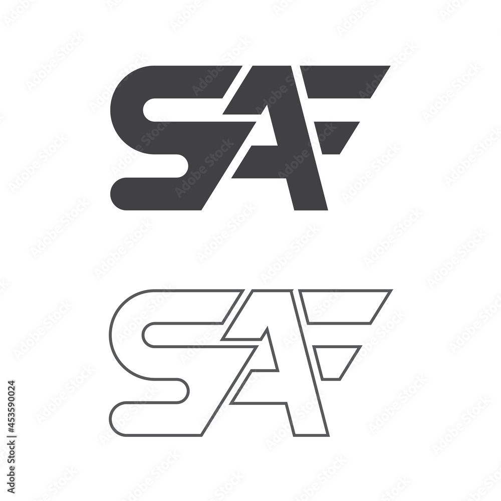 Saf logo design template Stock Vector | Adobe Stock