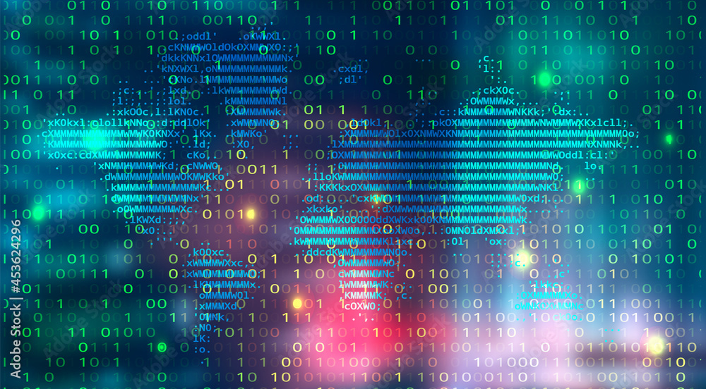 Futuristic Digital Technology Vector Background. Cyber Attack ...