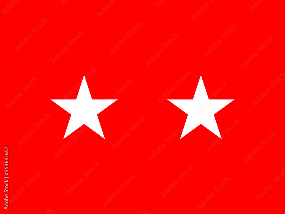 United States Army Two Star Major General Flag Stock Illustration ...