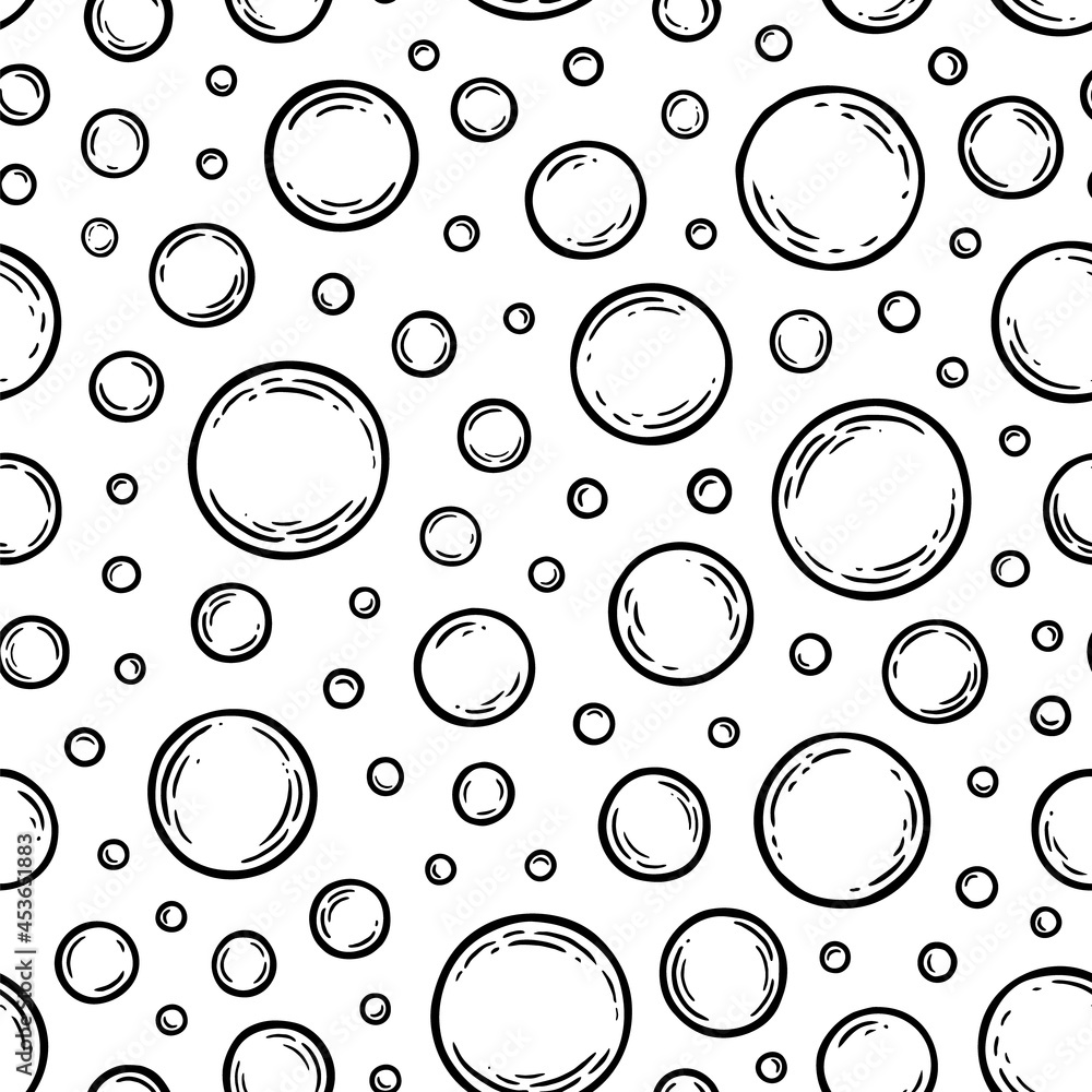 Soap bubbles seamless pattern. Bubble soda patern. Water background ...