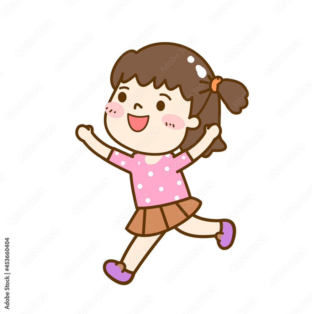 Cartoon kid running Stock Vector | Adobe Stock
