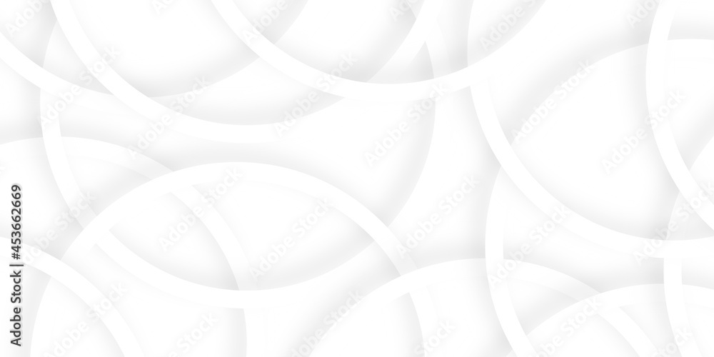 abstract white background with rounded geometric circles.nodern white ...