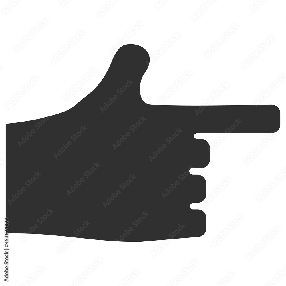 Index finger vector illustration. Flat illustration iconic design of ...