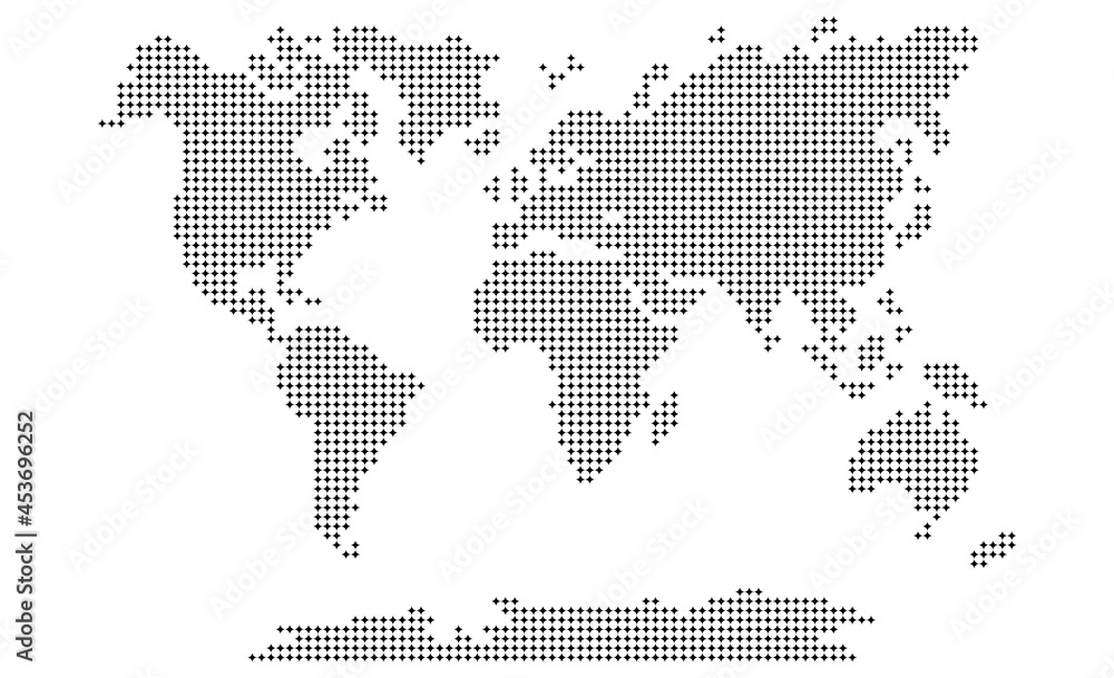 Vector. Information graphics. The world map is divided into six ...