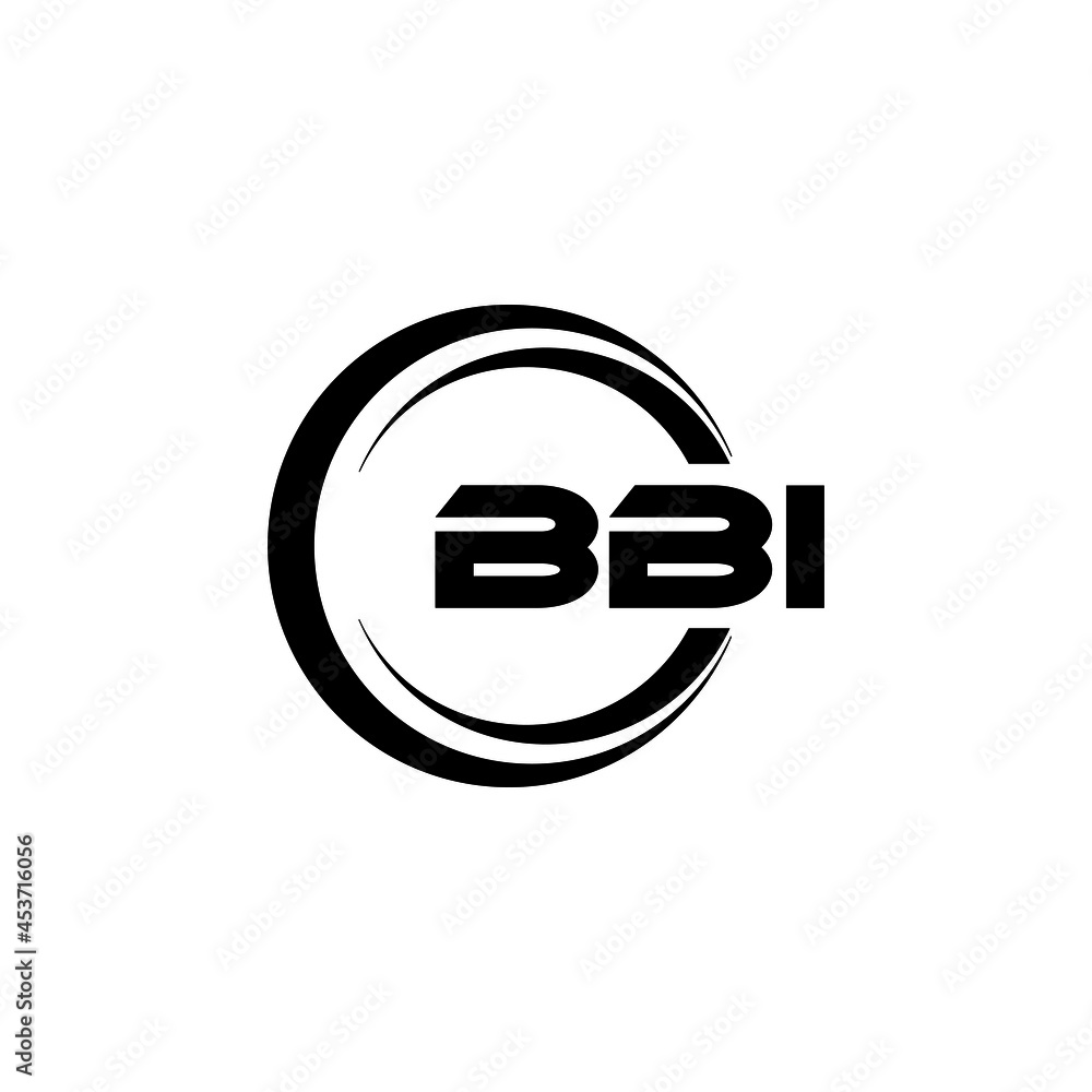 BBI letter logo design with white background in illustrator, vector ...