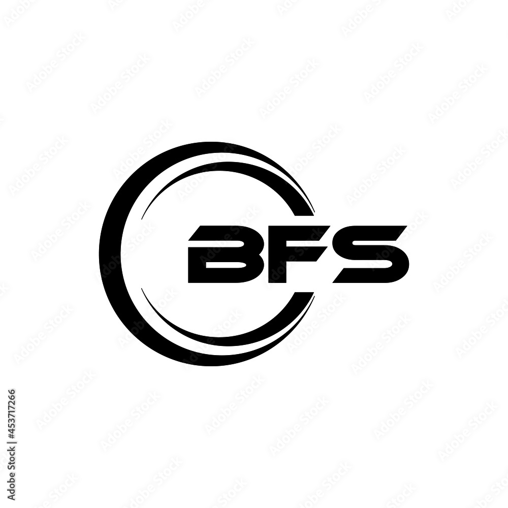 BFS letter logo design with white background in illustrator, vector ...