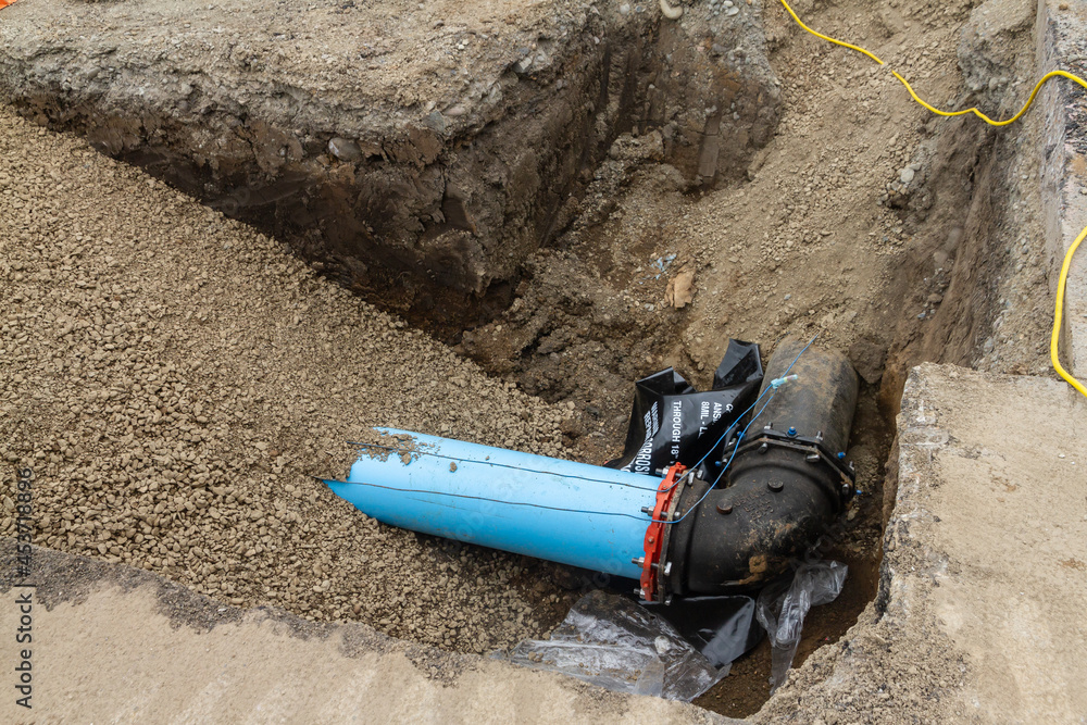 underground fire line before burying Stock Photo | Adobe Stock