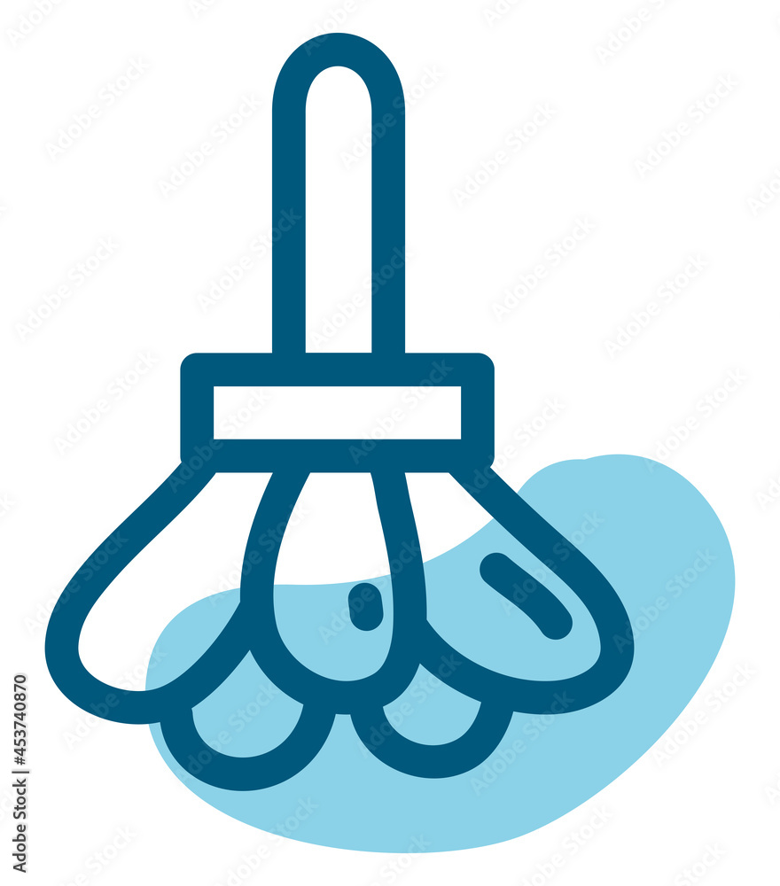 Little dusting brush, illustration, vector, on a white background ...