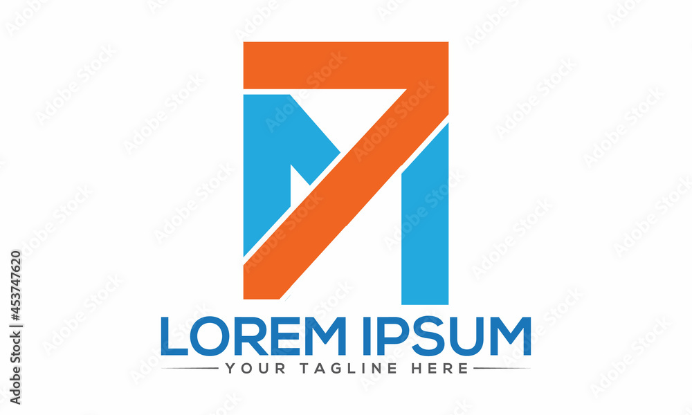 The Best Design m7/7m logo unique modern minimalist simple creative ...