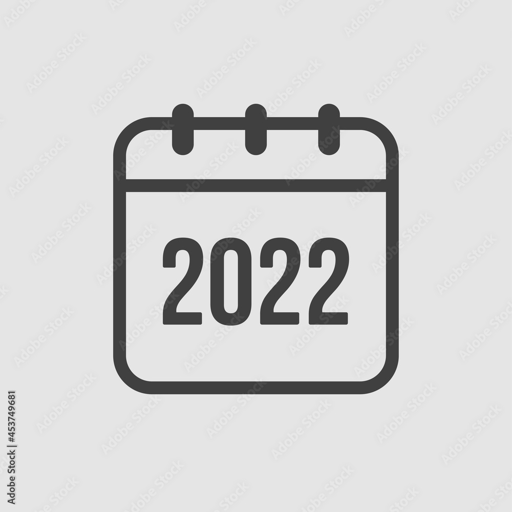 Vector icon calendar year 2022, icon of the year Stock Vector | Adobe Stock