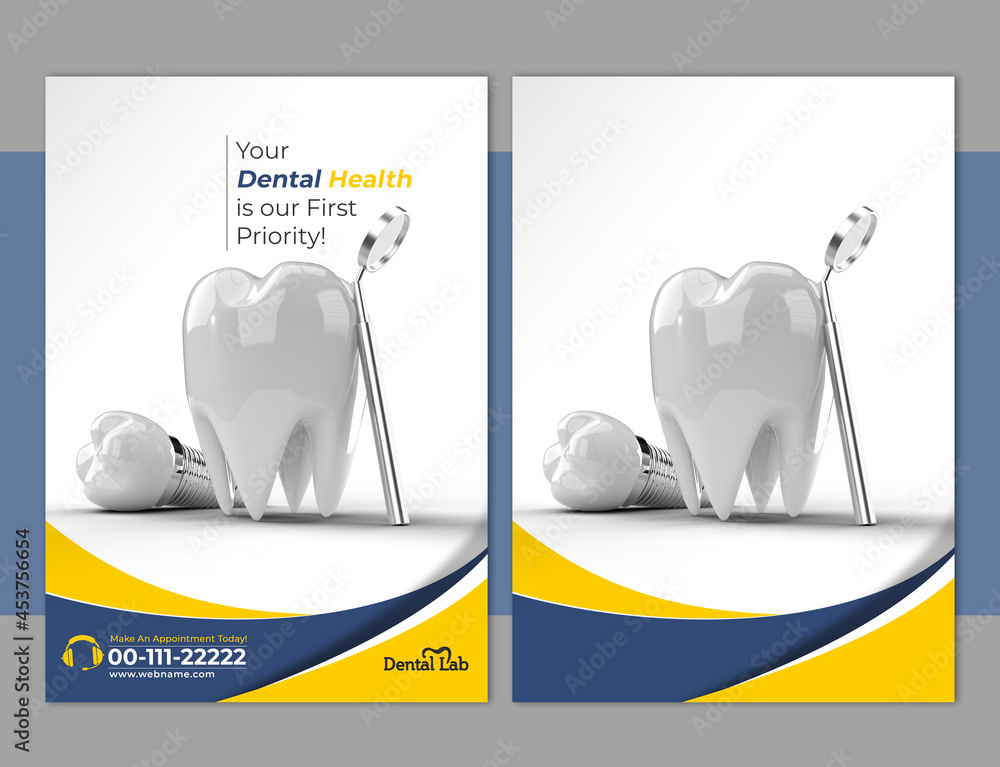 Poster Dental Implants Surgery Concept Flyer Poster Banner Template ...