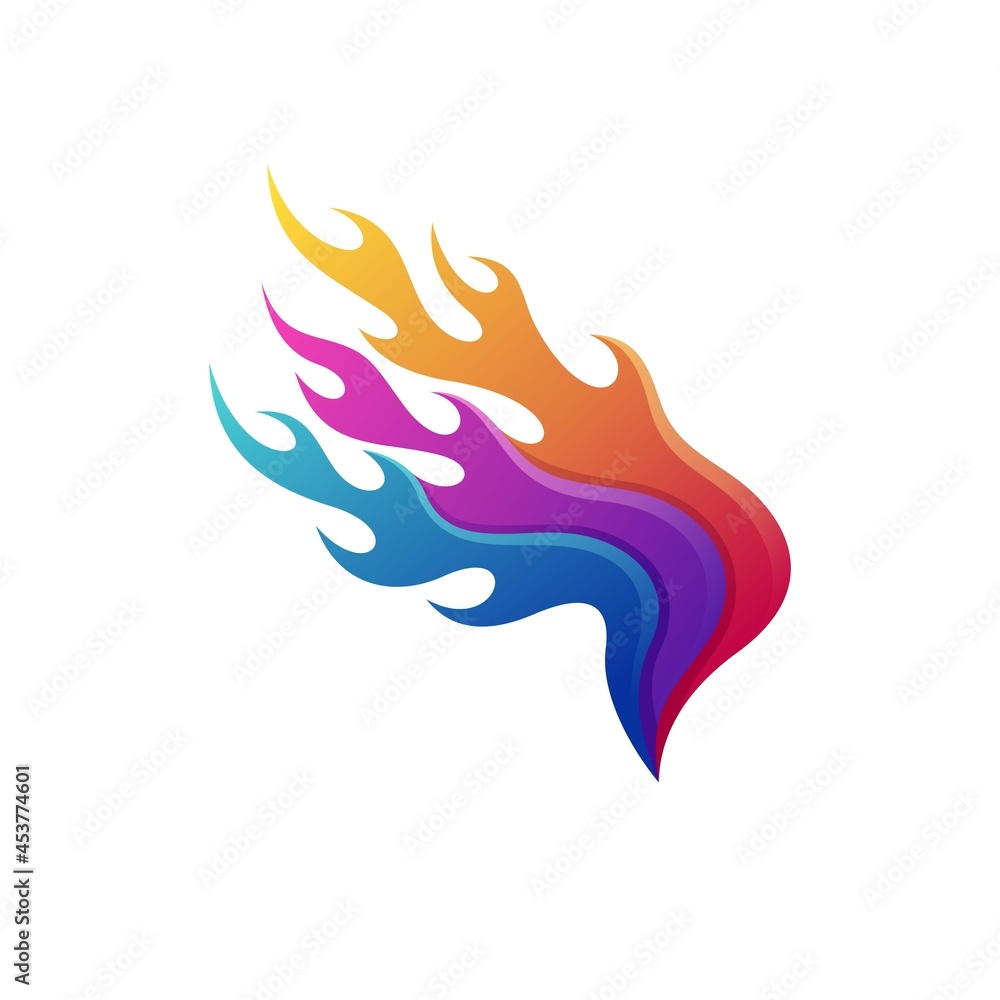 fire wings logo design Stock Vector | Adobe Stock