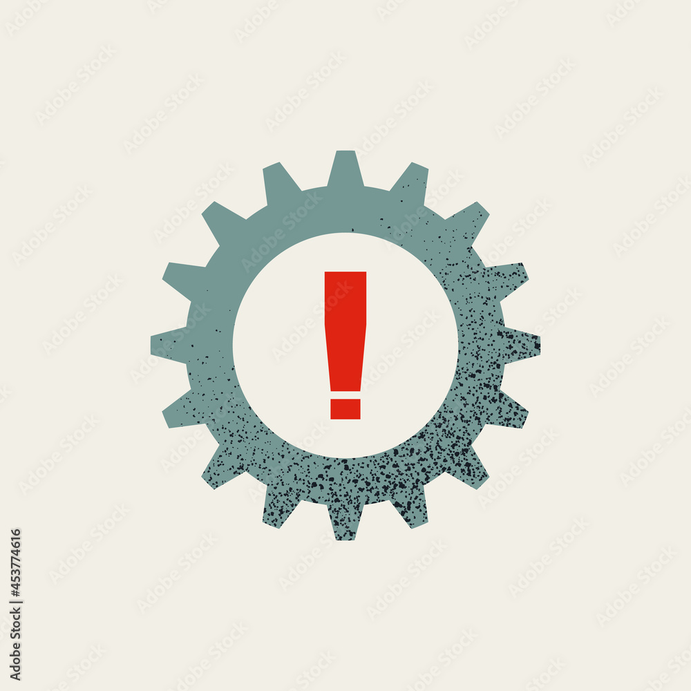 Business risk and warning vector concept. Symbol of solution, process ...