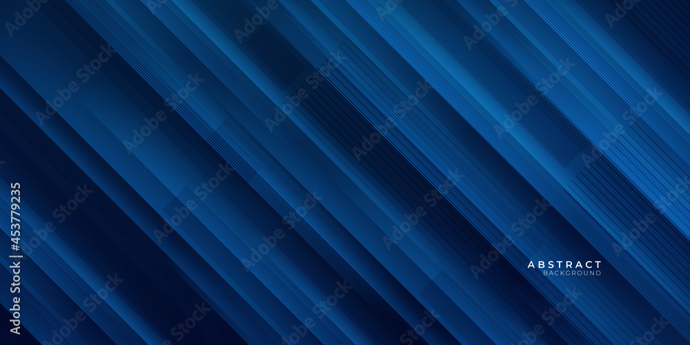 Modern blue abstract presentation background with shadow 3d layered ...
