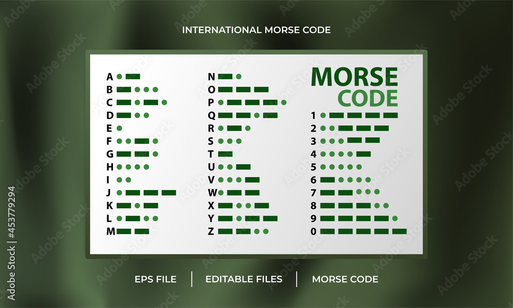 international morse code, suitable for learning about morse code Stock ...