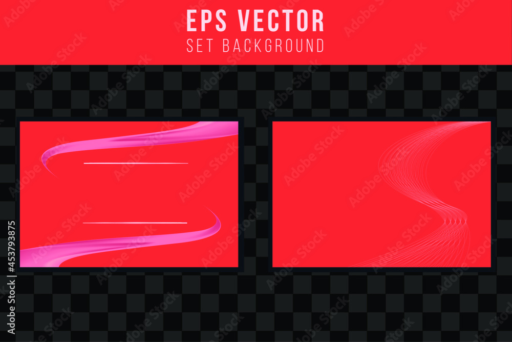 Set of red abstract background with gradient style. can use for poster ...