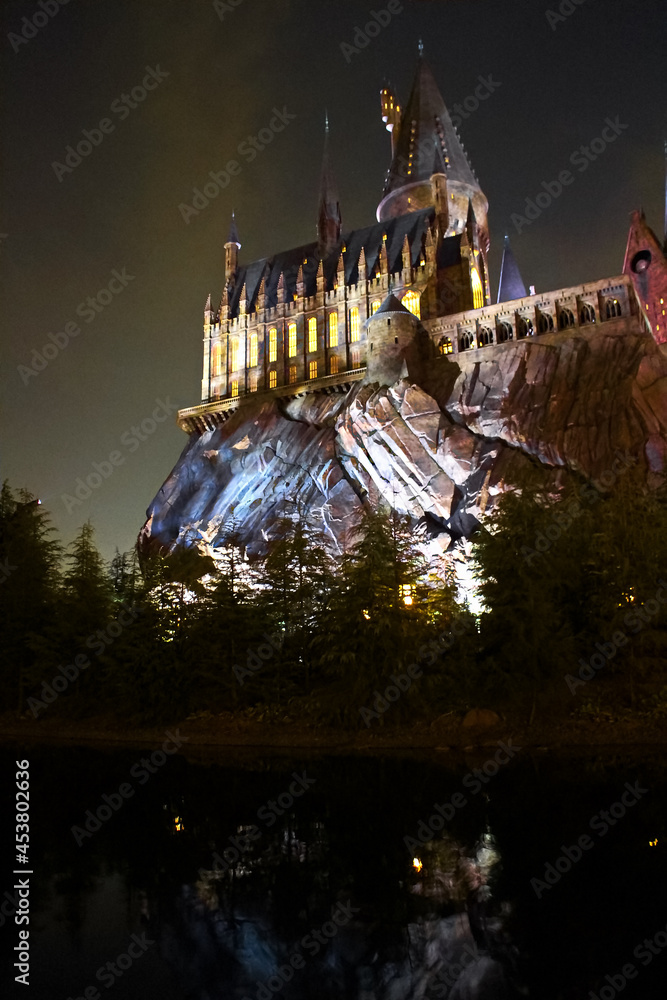 Osaka, Japan - Nov 5, 2020: Hogwarts castle at the Wizarding World of ...