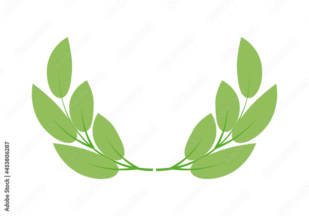 Icono de ramas verdes en fondo blanco. Stock Vector | Adobe Stock