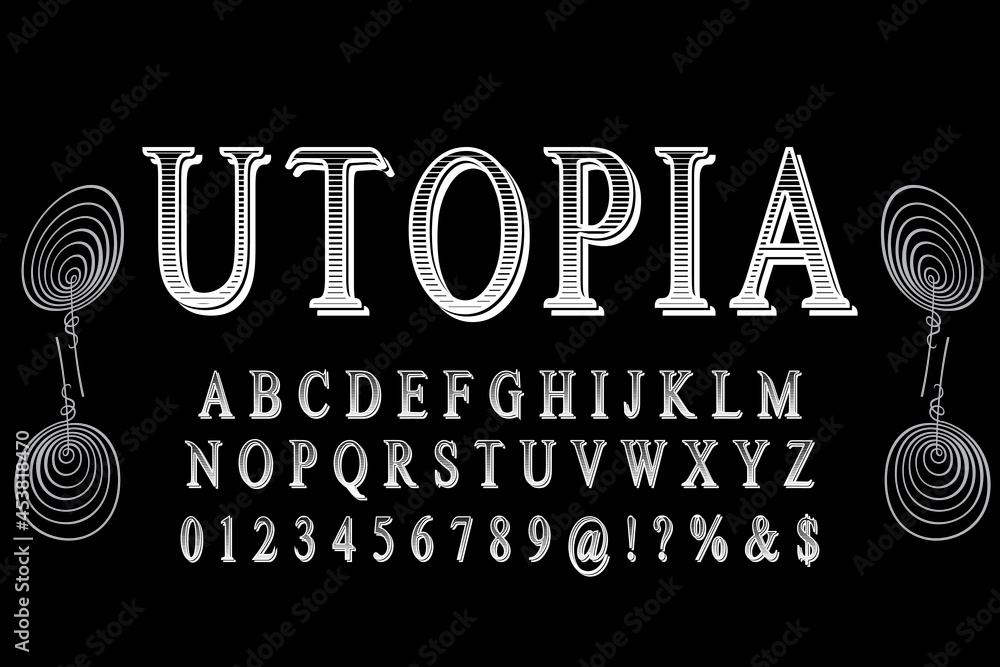 minimal font.Vector of colorful stylized font and alphabet, Vector of ...