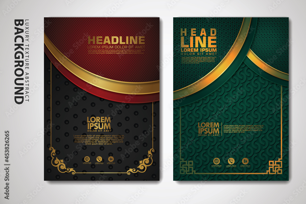 Vector set of cover design template with luxurious color, shine effect ...