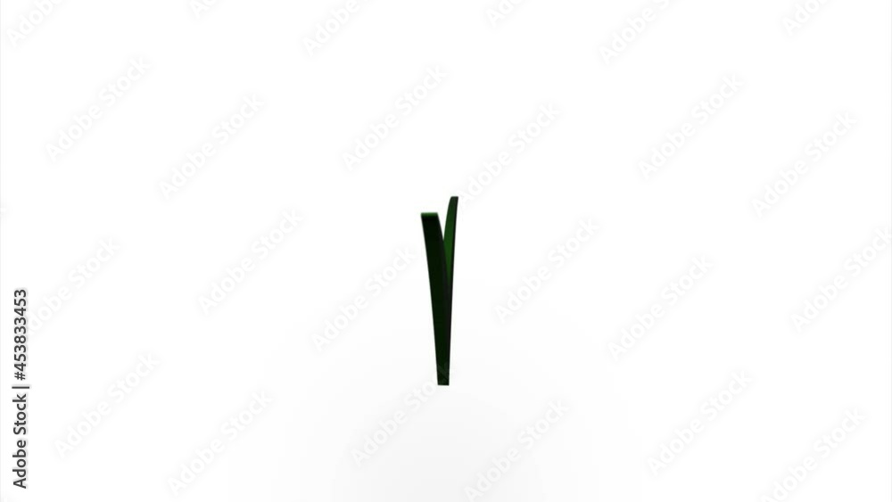 Green check mark icon flipping, rotation. Elegant 3d realistic light ...