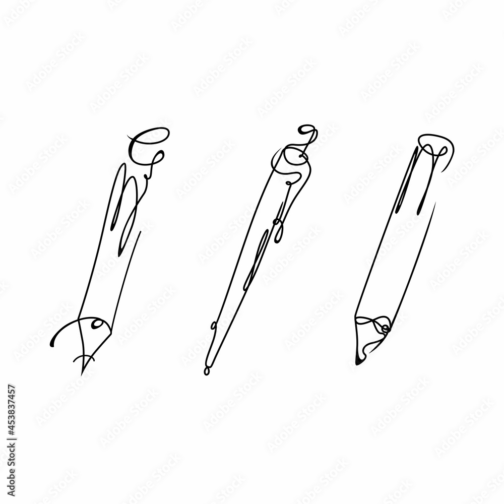 Vector handles drawn by line Stock Vector | Adobe Stock