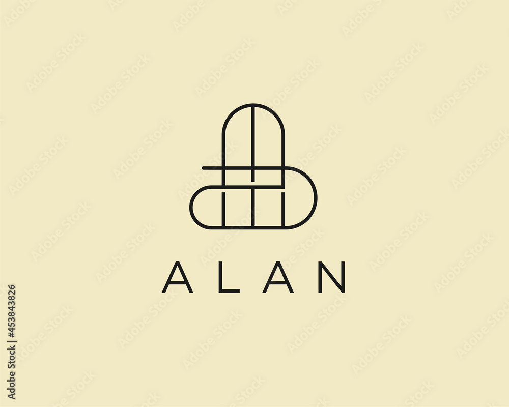 logo name Alan usable logo design for private logo, business name card ...