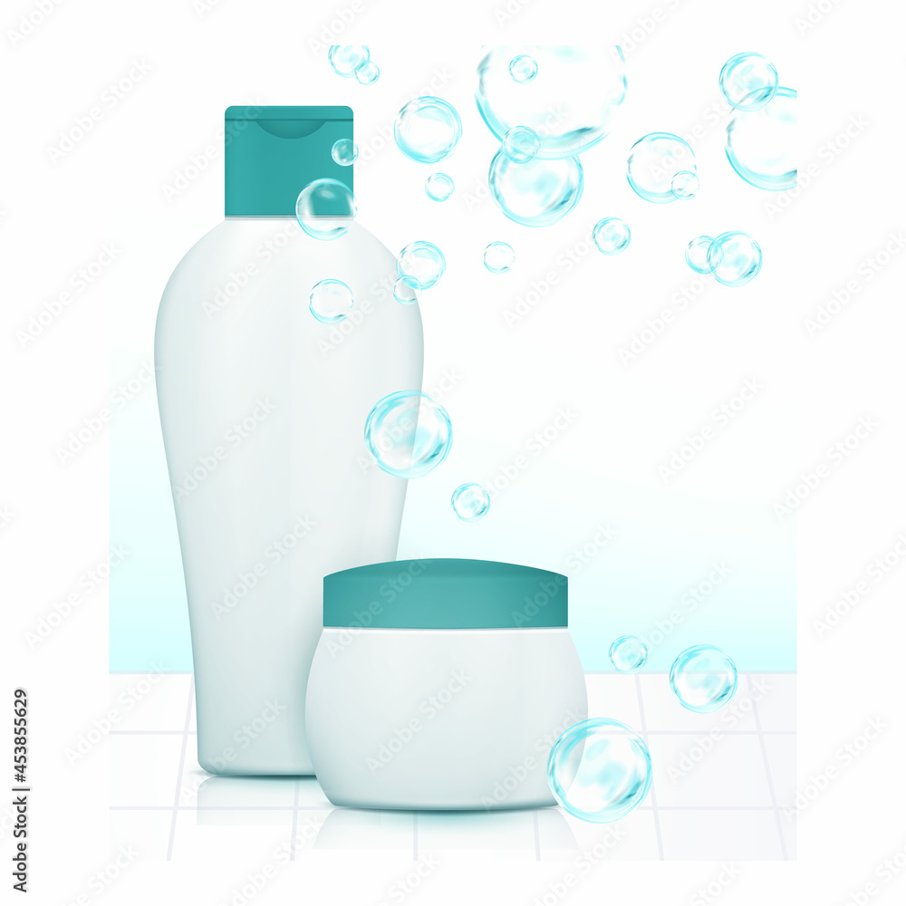 Baby Shampoo Creative Promotional Poster Vector. Natural Baby Shampoo ...