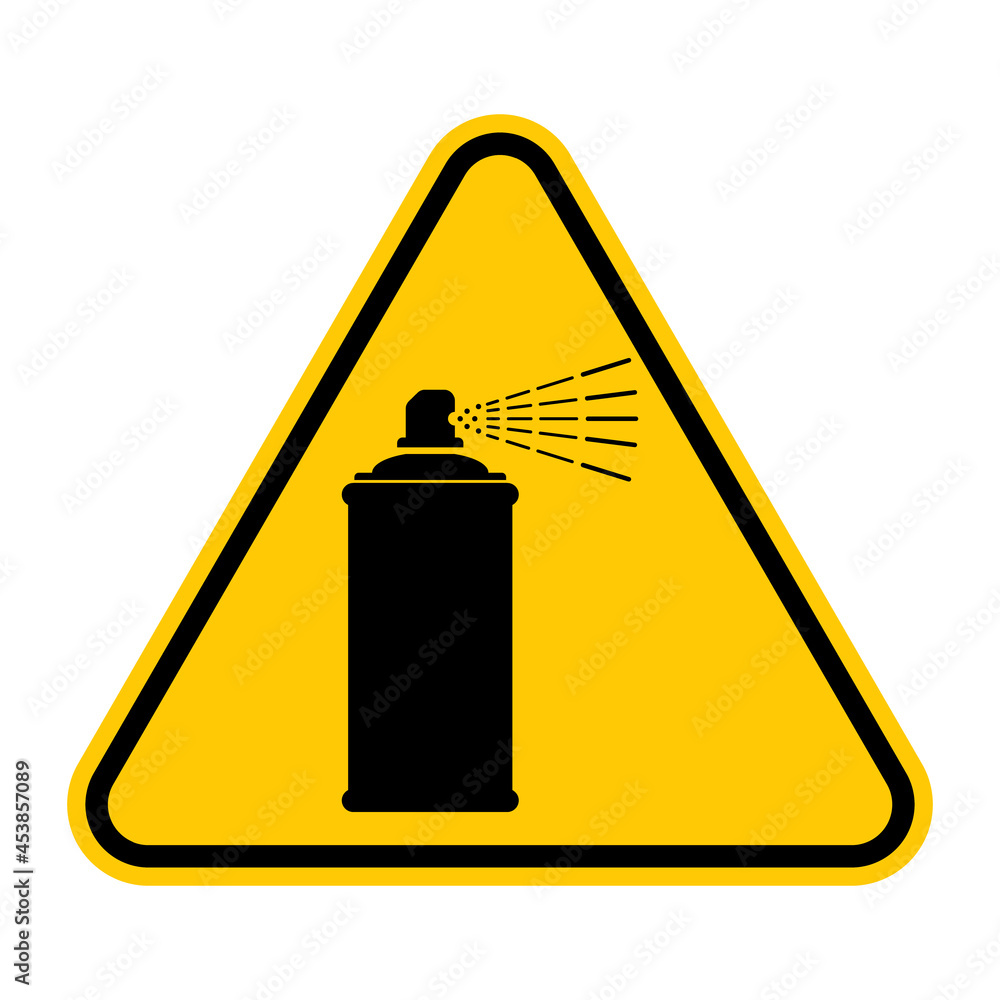 Graffiti area sign. Vector illustration of yellow triangle warning sign ...