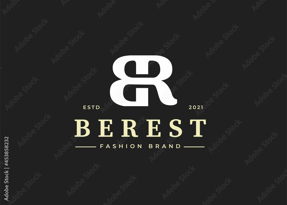 Initial B R letter logo design template, Vector illustrations Stock ...