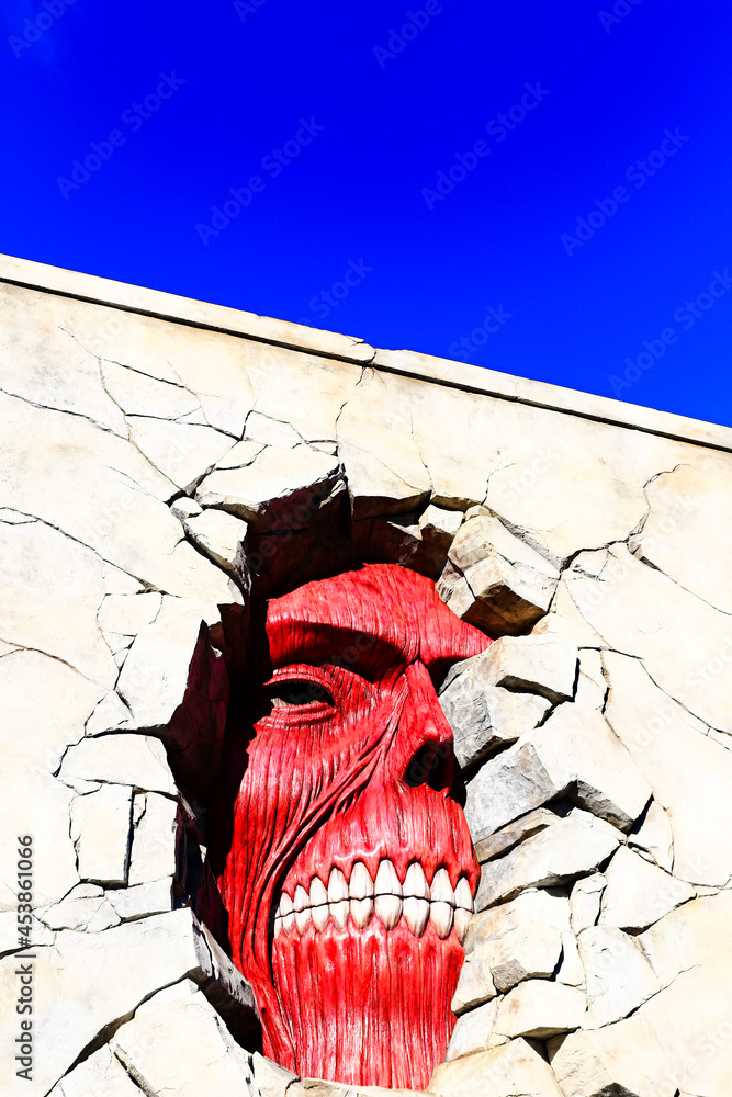 Osaka, Japan - Feb 6 2015 : Life size scale Statue of Wall giant from ...