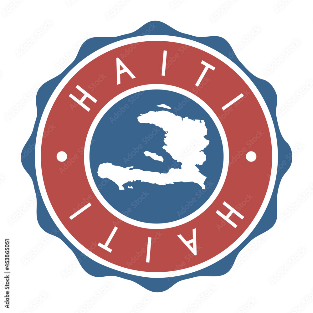 Haiti Badge Map Vector Seal Vector Sign. National Symbol Country Stamp ...