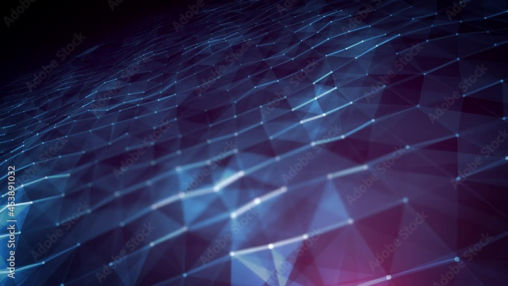 Vidéo Stock Abstract Plexus Geometrical Background Loop/ 4k animation of an abstract plexus ...