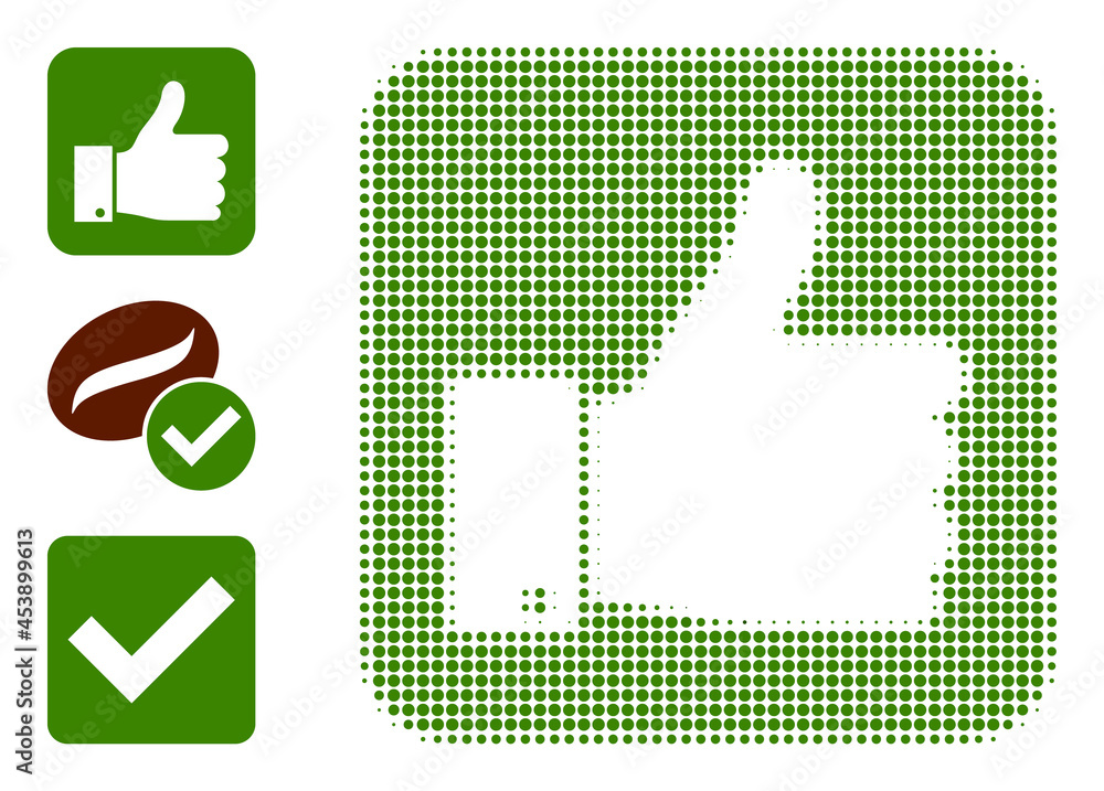 Halftone thumb positive. Dotted thumb positive generated with small ...