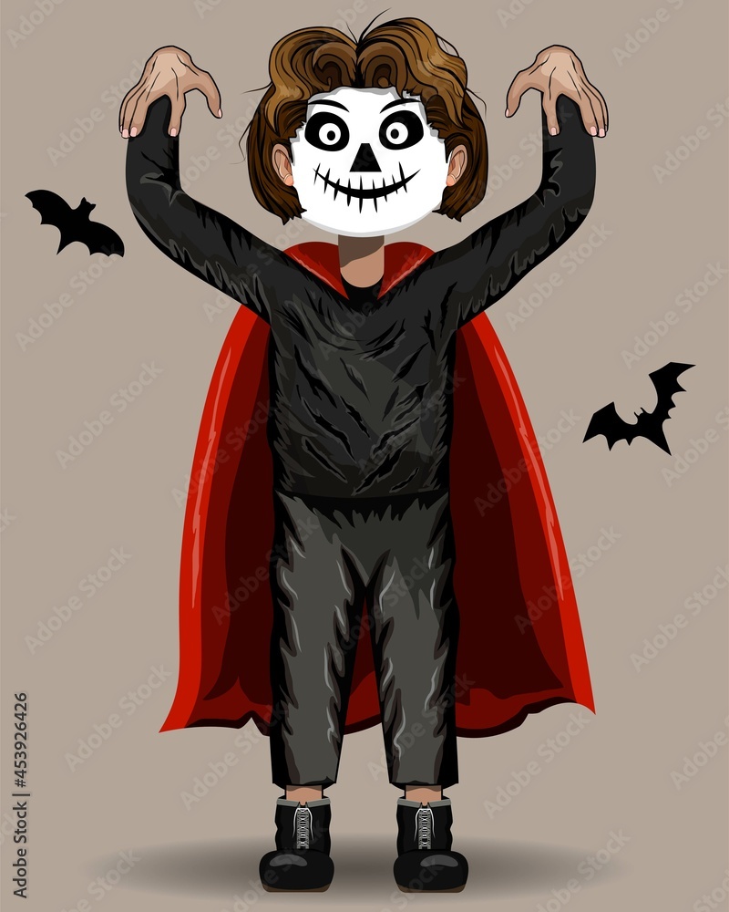 Halloween. The guy in the mask. Feast of All Saints. Costume. Trick or ...