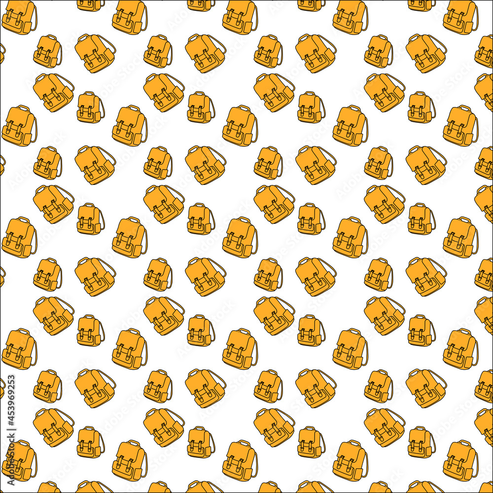 Hand drawn doodle school pattern. School background . Back to school ...