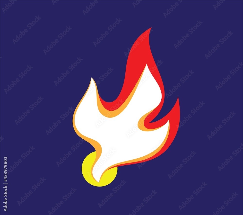 Holy spirit Fire, art vector design Stock Vector | Adobe Stock