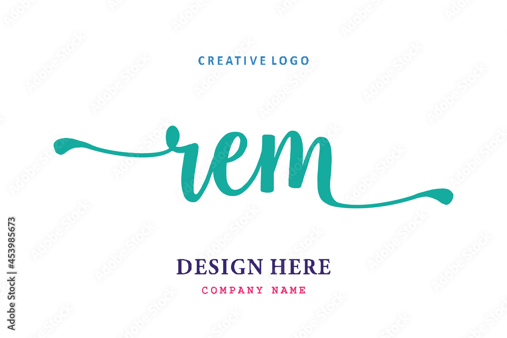 REM lettering logo is simple, easy to understand and authoritative ...