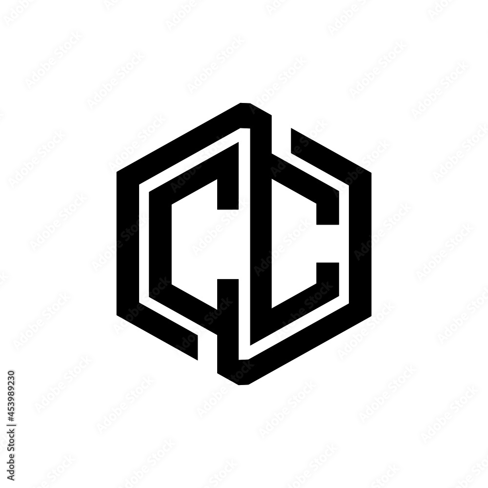 CC letter logo design with white background in illustrator, vector logo ...