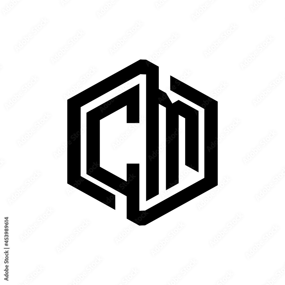 CM letter logo design with white background in illustrator, vector logo ...