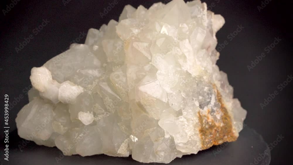 Some shots around a large block of white quartz with some calcite. Of a ...