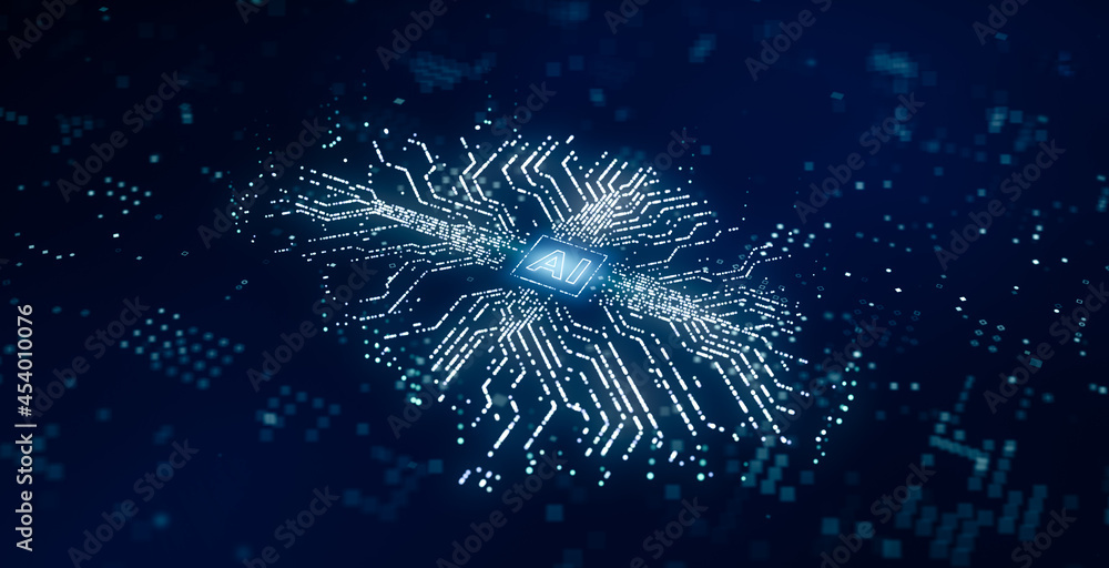 AI microprocessor transfer digital data through brain circuit computer ...