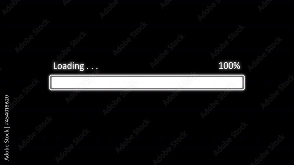 Simple Loading bar screen progress animation. Progress loading bar 0 ...